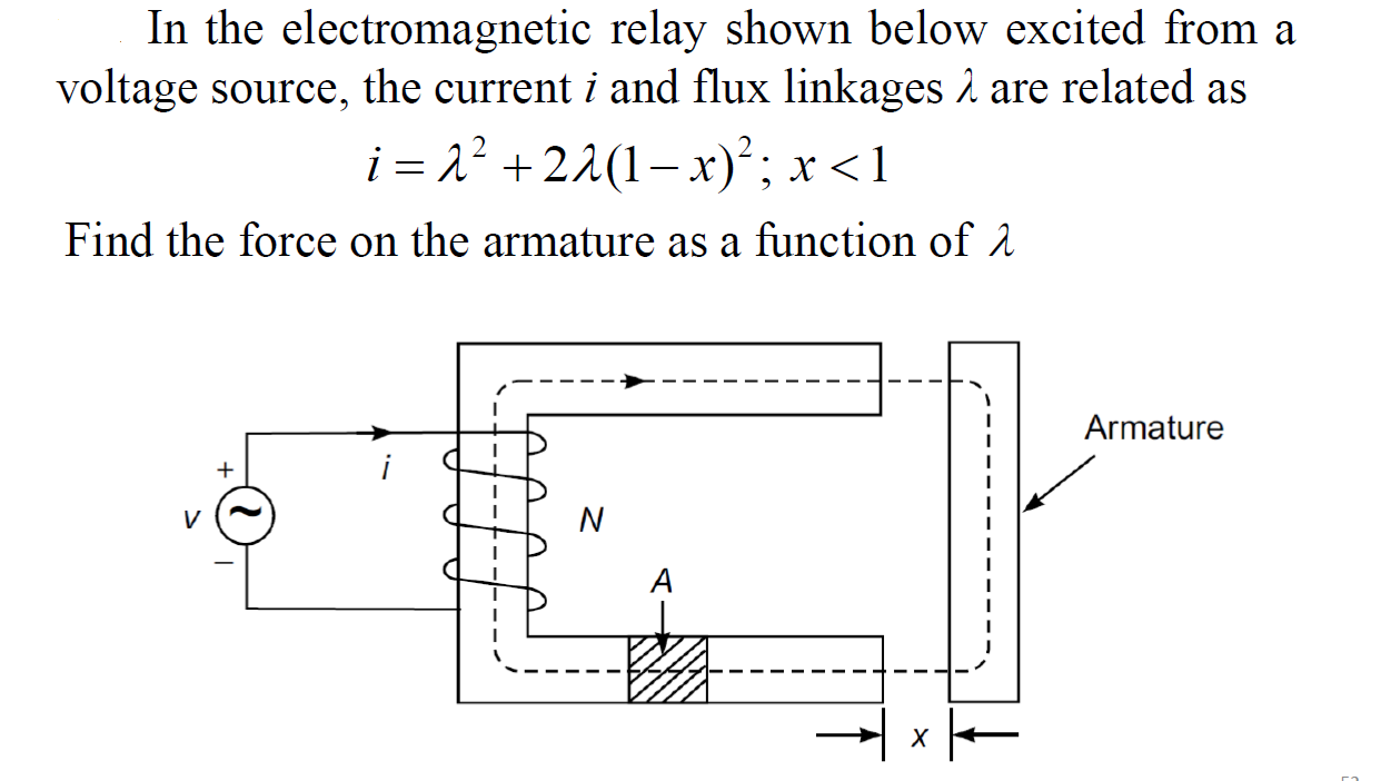 Solved In the electromagnetic relay shown below excited from | Chegg.com