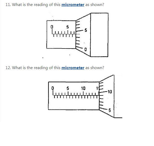 Solved Identify the labelled parts of a micrometer Parts | Chegg.com