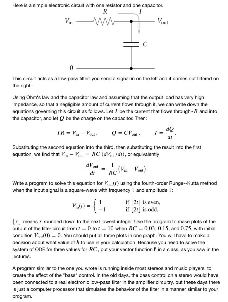Solved Here is a simple electronic circuit with one resistor | Chegg.com