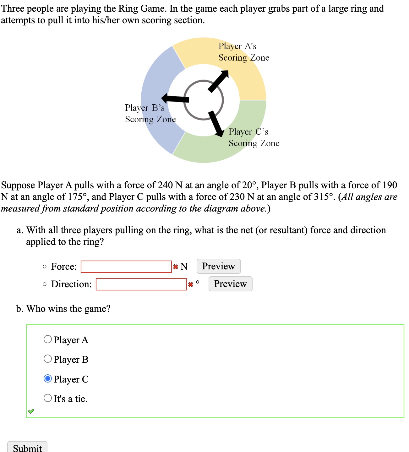 Solved Three people are playing the Ring Game. In the game | Chegg.com