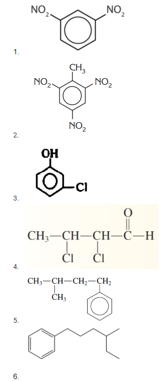 Solved NOZ NOZ 1. CH NO2 NO2 NO2 2. OH 3. O . CH3-CH-CH-C-H | Chegg.com
