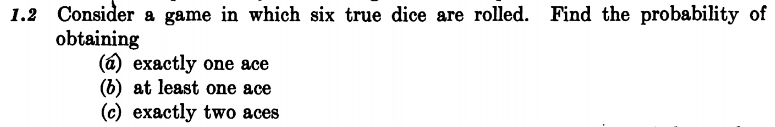 Solved 1.2 Consider a game in which six true dice are | Chegg.com