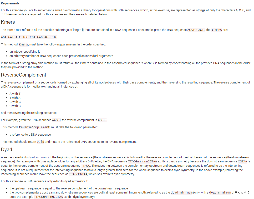 Solved Requirements: For this exercise you are to implement | Chegg.com