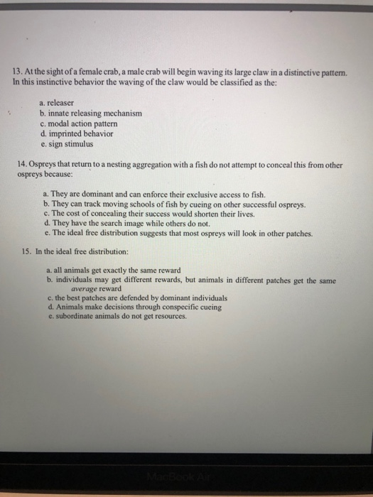 Solved Part 2: Multiple choice. Circle the BEST answer to | Chegg.com