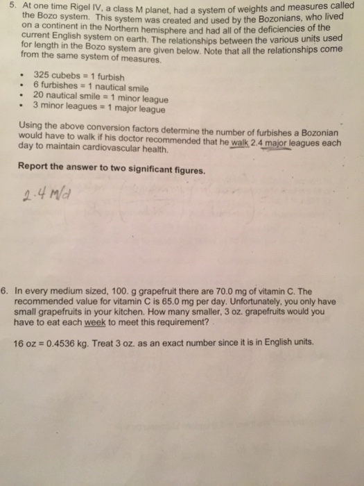Solved called 5. At one time Rigel IV, a class M zo system. | Chegg.com