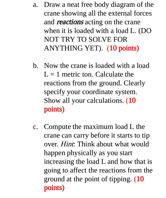 Solved Problem 5. A simplified model of a construction crane | Chegg.com