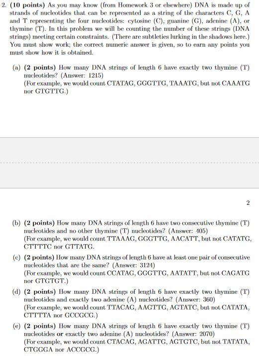 Solved 2. (10 points) As you may know (from Homework 3 or | Chegg.com