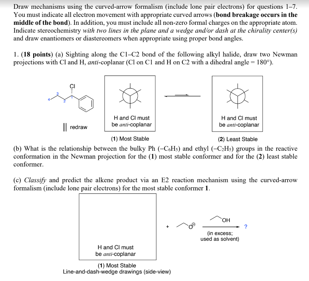 Solved Draw mechanisms using the curved-arrow formalism | Chegg.com