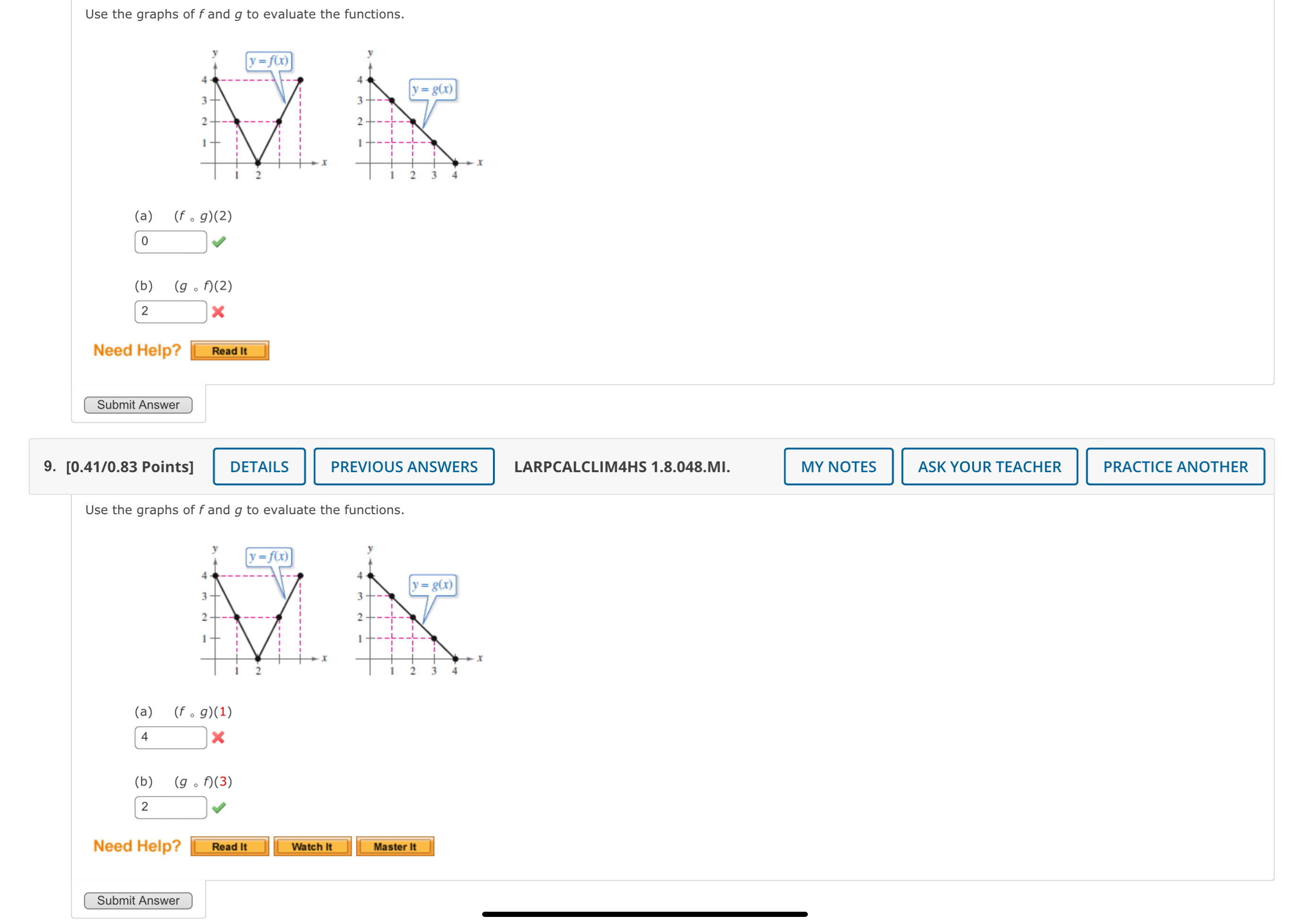 Solved Use the graphs of f and g to evaluate the functions. | Chegg.com
