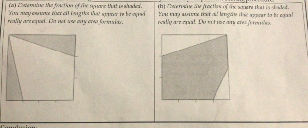 Solved (a) Determine the fraction of the square that is | Chegg.com