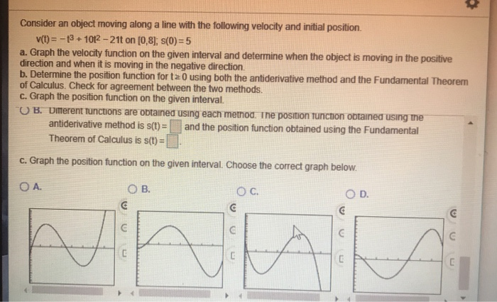 Solved Consider an object moving along a line with the | Chegg.com