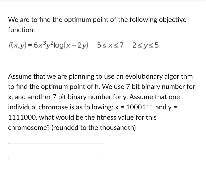 Solved We Are To Find The Optimum Point Of The Following