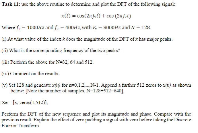Task 11: use the above routine to determine and plot | Chegg.com