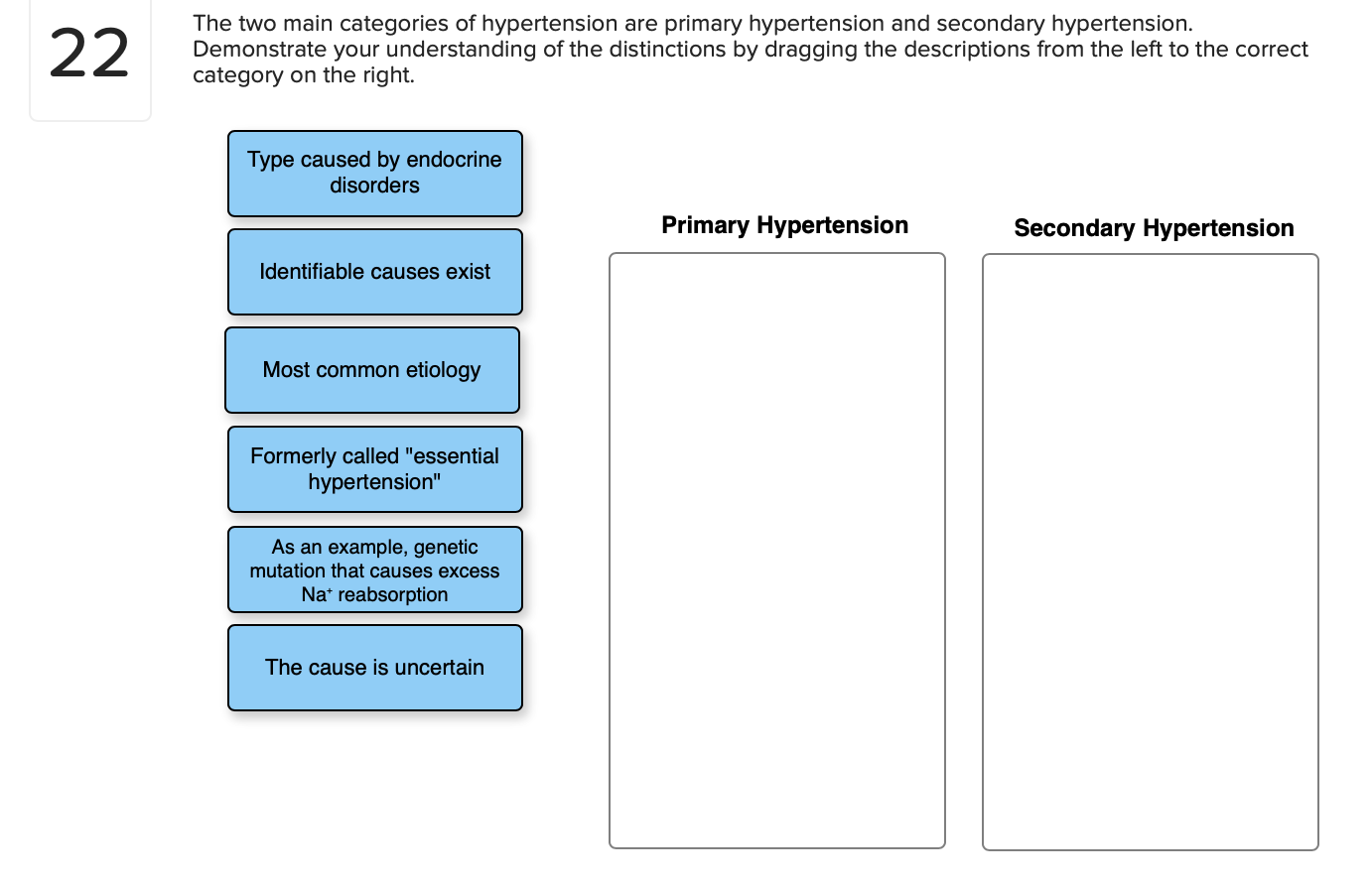 Solved The two main categories of hypertension are primary | Chegg.com