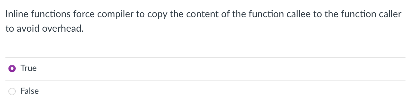 Solved Inline functions force compiler to copy the content | Chegg.com Solved Inline functions force compiler to copy the content | Chegg.com