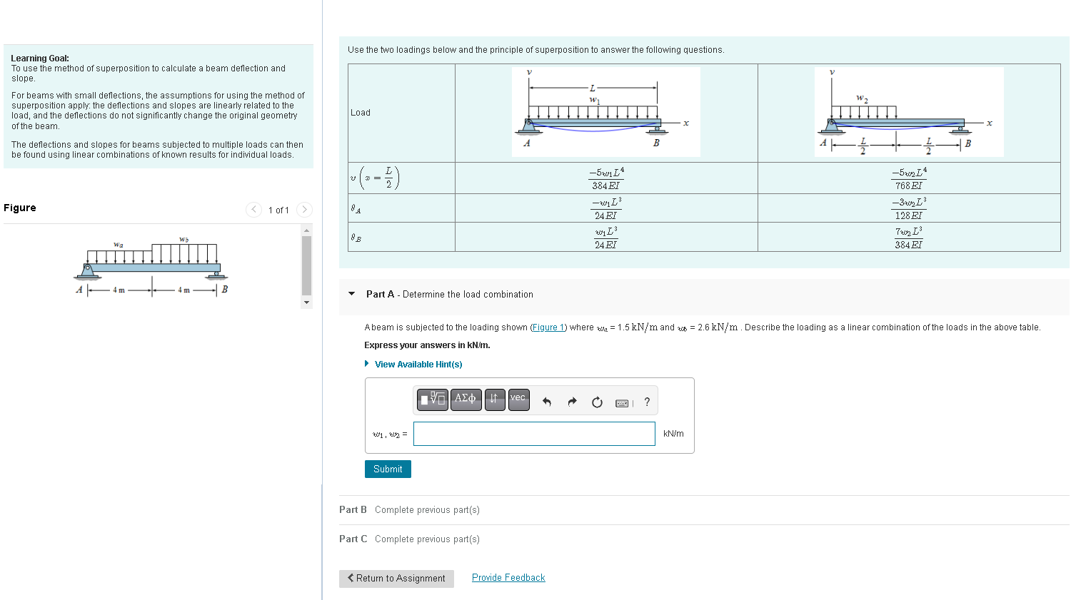 Solved Figure - Part A - Determine the load combination A | Chegg.com