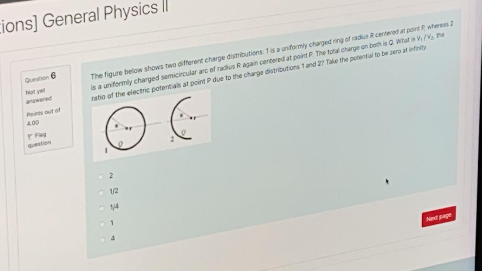 Solved ions] General Physics II Question 6 The figure below | Chegg.com