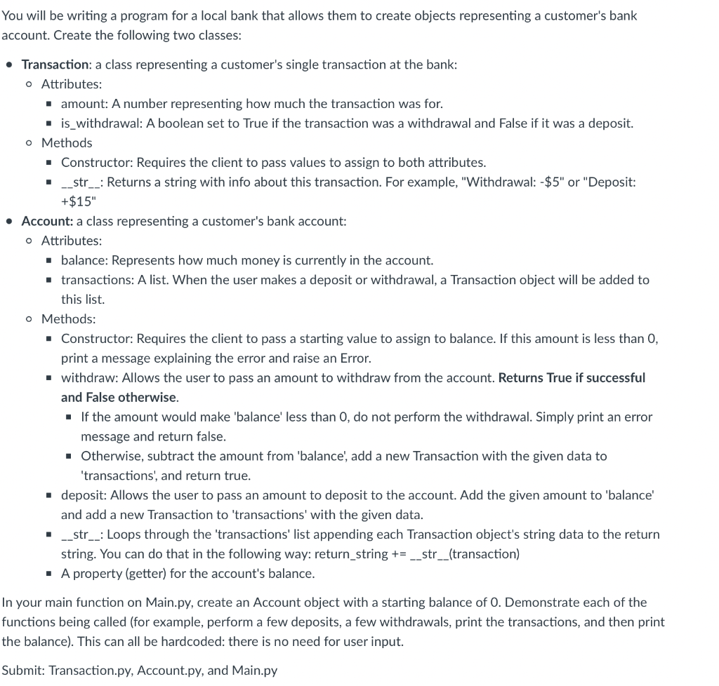 Solved lou will be writing a program for a local bank that | Chegg.com