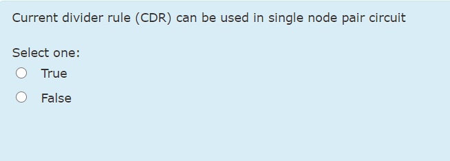Solved Current divider rule (CDR) can be used in single node | Chegg.com
