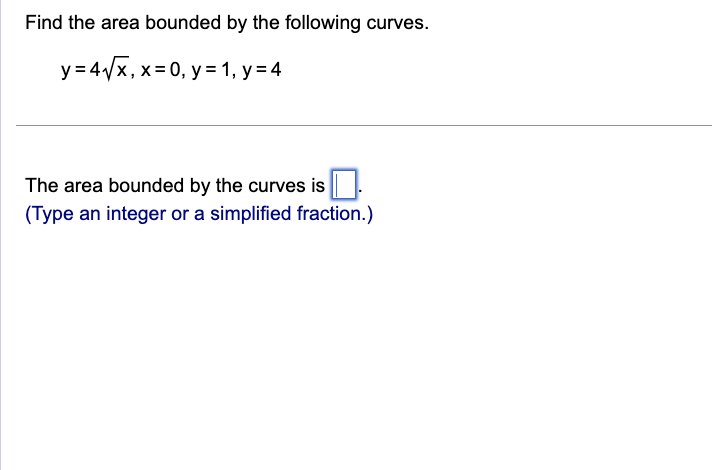 Solved Find the area bounded by the following curves. | Chegg.com