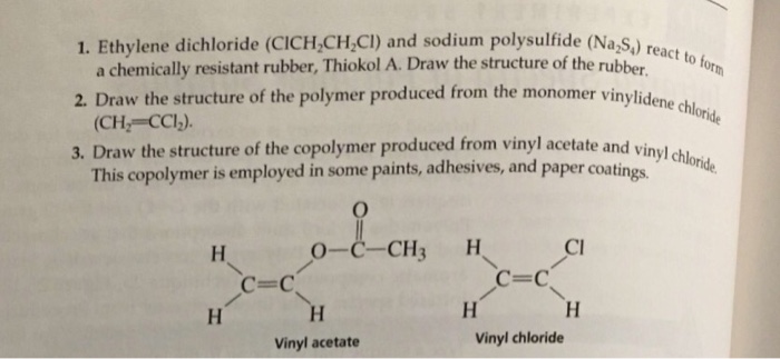 Solved 1. Ethylene dichloride (CICH,CHCI) and sodium | Chegg.com