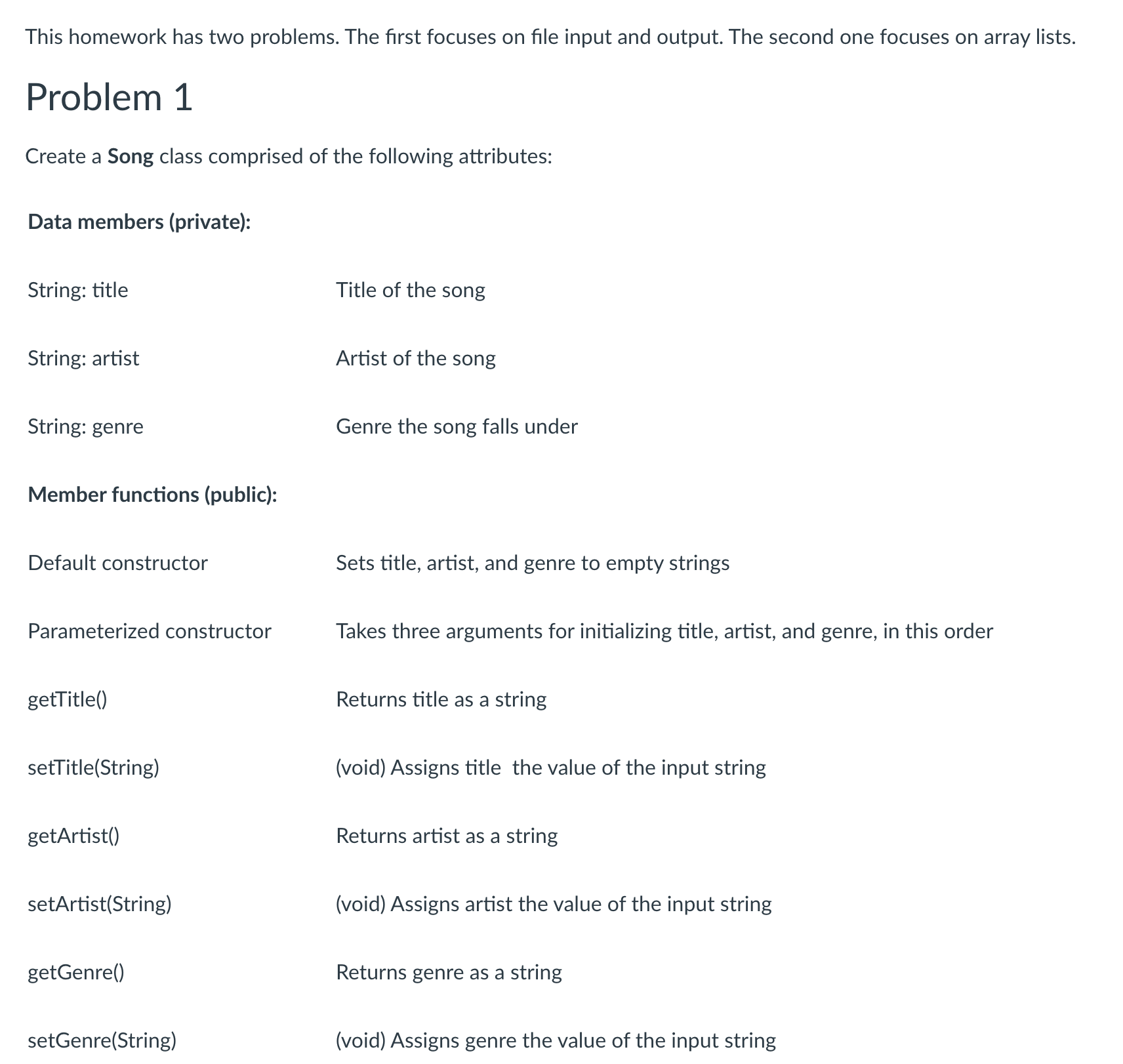 Solved This homework has two problems. The first focuses on | Chegg.com