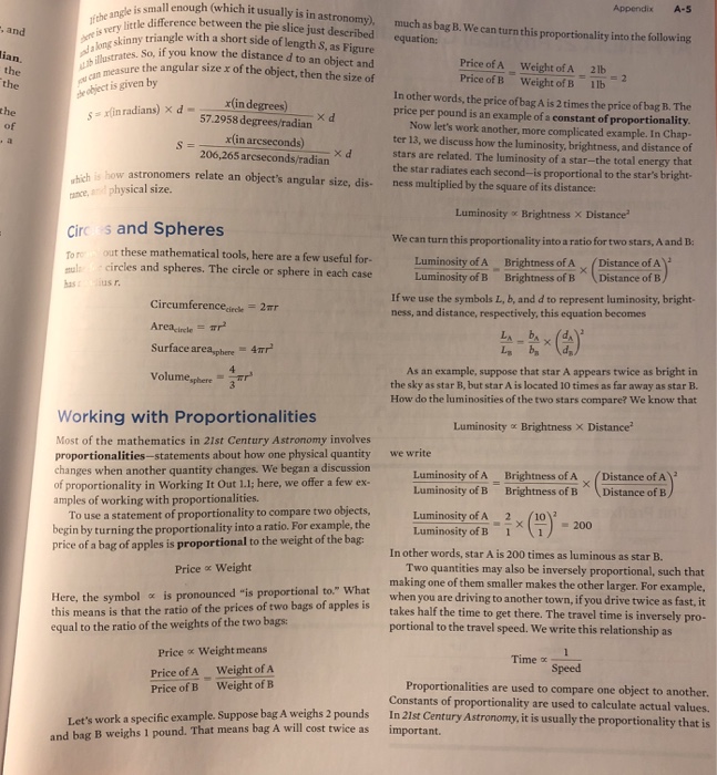 Solved Consider the relationship between angular size, | Chegg.com