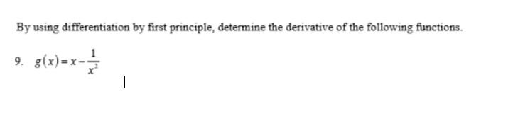 Solved By using differentiation by first principle, | Chegg.com