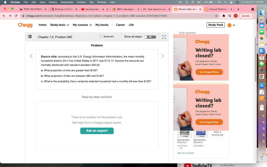 Solved Chrome File Edit View History Bookmarks Profiles Tab | Chegg.com