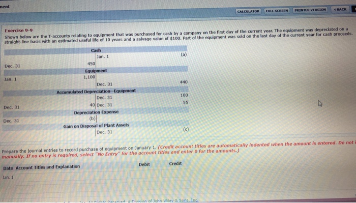 Solved nent CULATOR FULL SCREEN PRINTER VERSION BACK | Chegg.com
