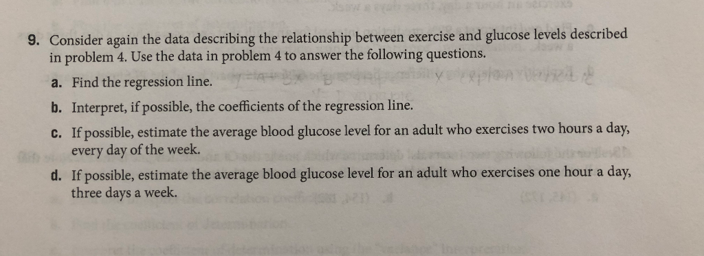 Solved 9. Consider again the data describing the | Chegg.com