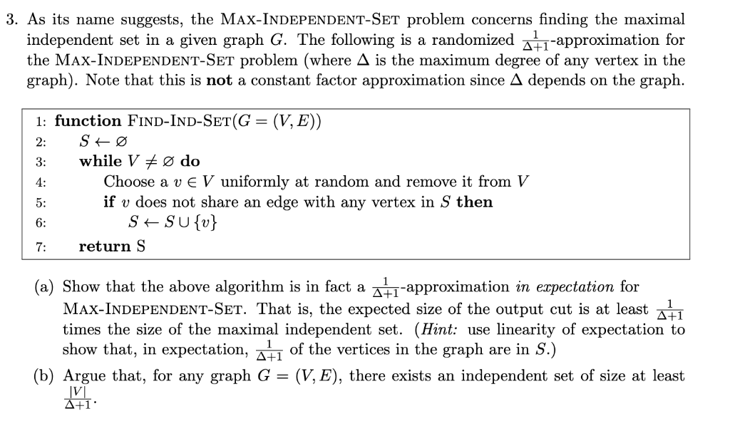 3 As Its Name Suggests The Max Independent Set