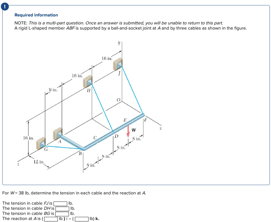 Solved ! Required information NOTE: This is a multi-part | Chegg.com
