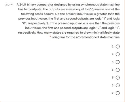 Solved A 2-bit binary comparator designed by using | Chegg.com