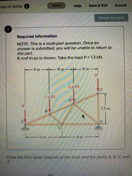 Solved hod of Joints Saved Help Save & ExitSubmit Check my | Chegg.com