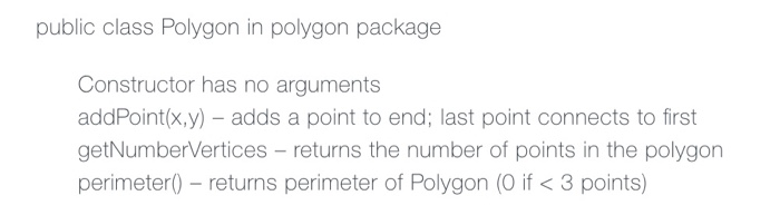 Solved public class Polygon in polygon package Constructor | Chegg.com