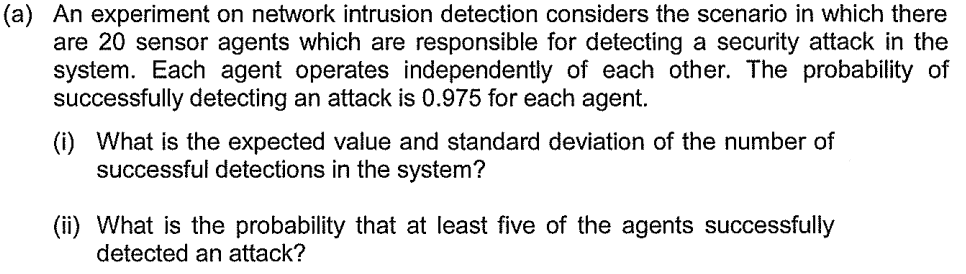 Solved An experiment on network intrusion detection | Chegg.com