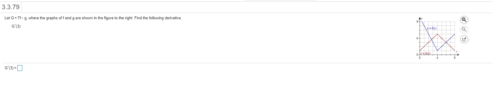 Solved 3.3.79 Let G = 7f-g, where the graphs off and g are | Chegg.com