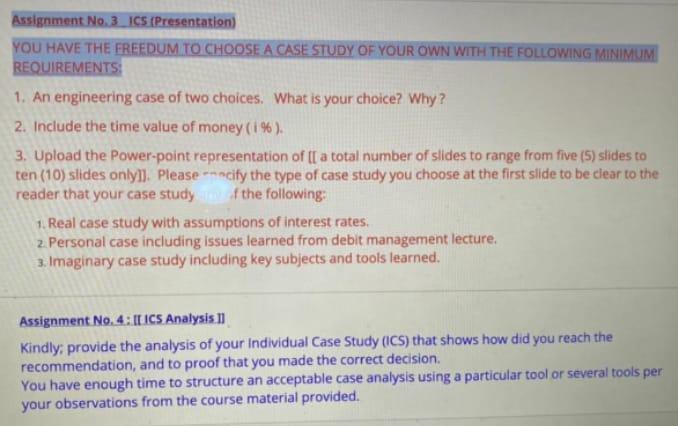 Assignment No. 3 ICS (Presentation) YOU HAVE THE | Chegg.com