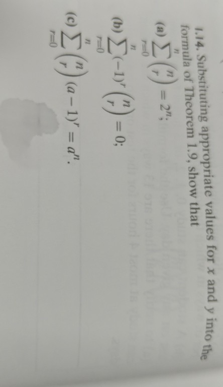 Solved 1.14. Substituting appropriate values for x and y | Chegg.com Solved 1.14. Substituting appropriate values for x and y | Chegg.com