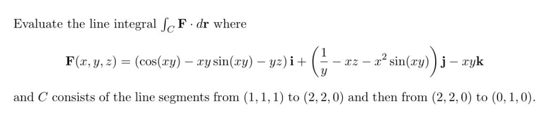 Solved Evaluate the line integral ∫C﻿F*dr | Chegg.com