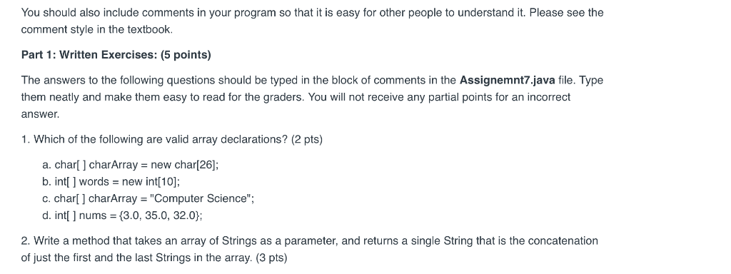 Solved Use the following Coding Guidelines Follow the Java | Chegg.com