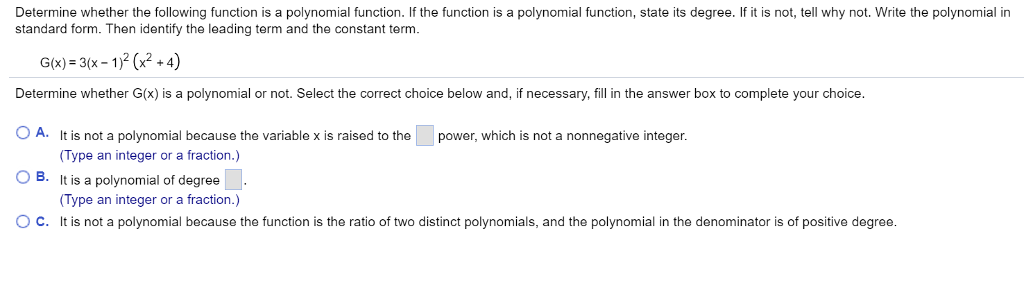 Solved Determine whether the following function is a | Chegg.com
