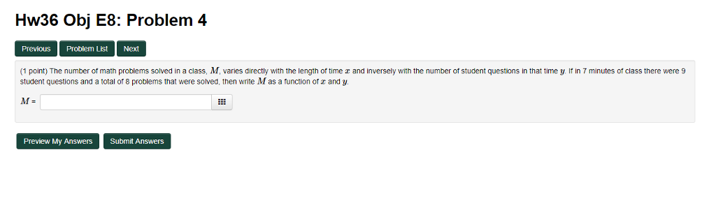 Solved Hw36 Obj E8: Problem 4 PreviouS Problem List Next (1 | Chegg.com