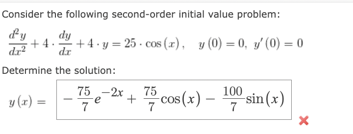 Solved Consider the following second-order initial value | Chegg.com