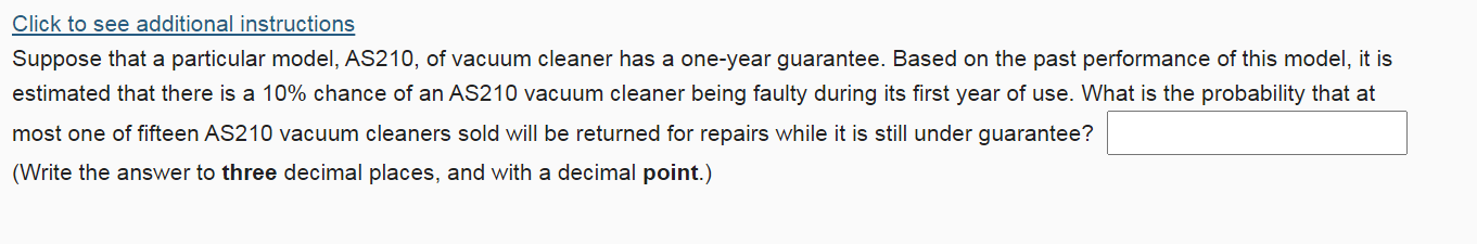 Solved Click to see additional instructions Suppose that a | Chegg.com