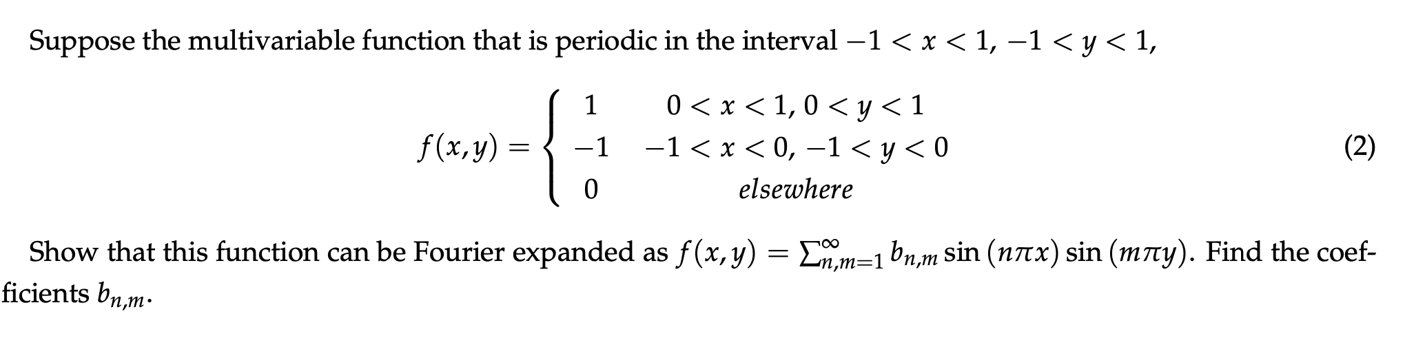 Solved Suppose the multivariable function that is periodic | Chegg.com