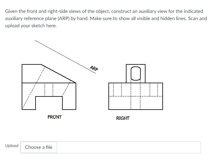 Solved Given The Front And Right Side Views Of The Object 