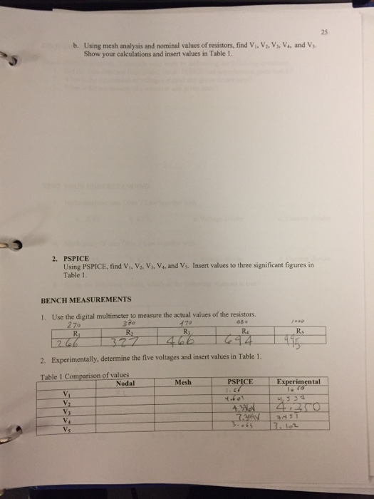 Solved Del 23 ELECTRIC CIRCUITS LAB3 NODE AND MESH ANALYSES | Chegg.com