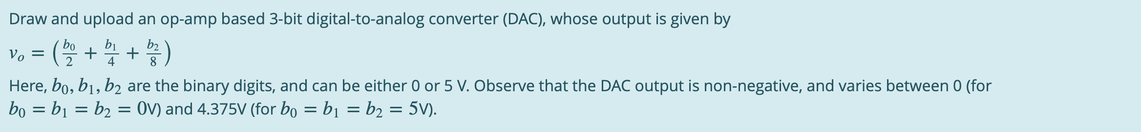 Solved Draw and upload an op-amp based 3-bit | Chegg.com